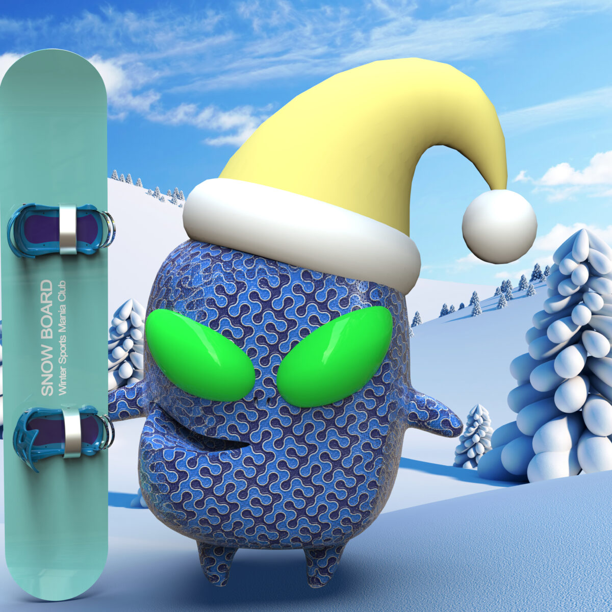 NFT Collection No.1 – Little Cop enjoying winter sports – 비욘드3D